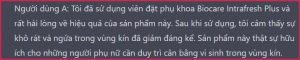 Viên đặt phụ khoa Biocare Intrafresh Plus review chính hãng Anh Quốc